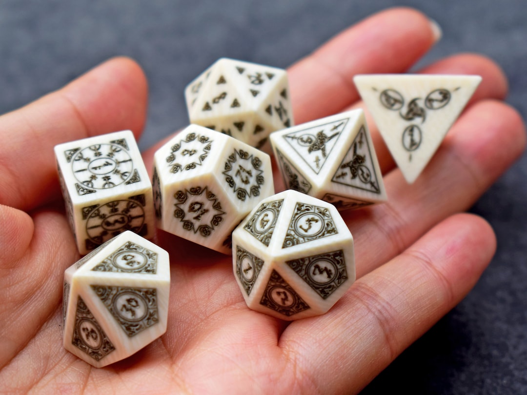 Viking Medieval Bone Dice-dnd D and D Dice Set-dungeons & - Etsy
