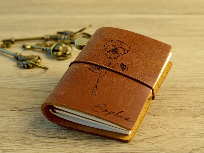 Personalized Leather Pocket Journal-refillable Notebook-travel Journal ...