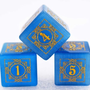 Lapis Lazuli Gemstone D6 Die-stone D6s-dungeons and Dragons D6-gemstone ...