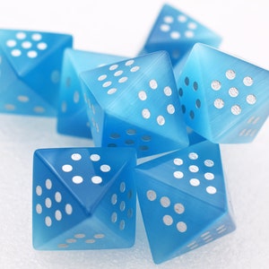 D8 (eight Sided)-d8 Dice-dungeons and Dragons-engraved Gemstone Pips ...