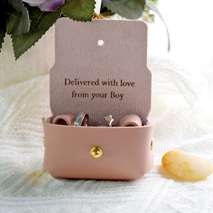 Personalised Leather Ring Box-dog Proposal Engagement Ring Box-ring ...