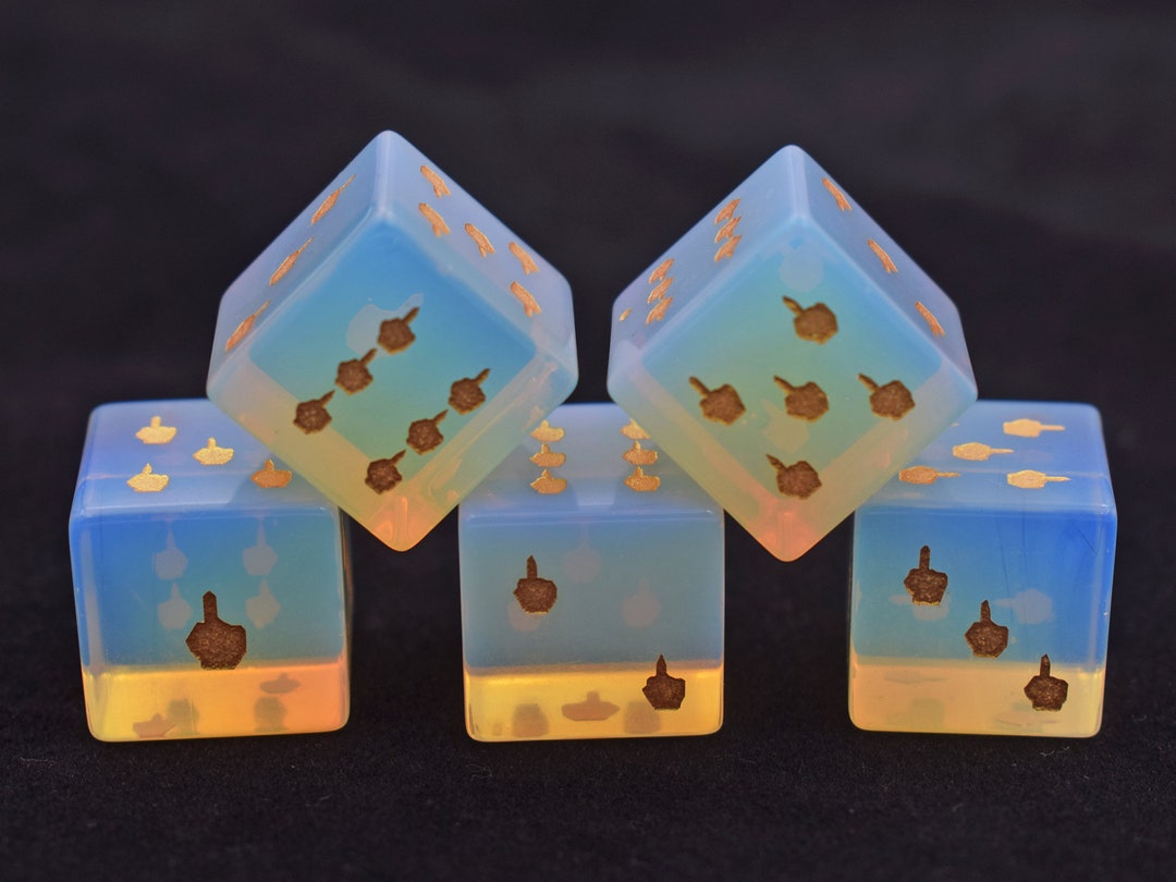 Dnd D and D D6 Dice Set-middle Finger Pips D6s-6 Side Dice-engraved ...