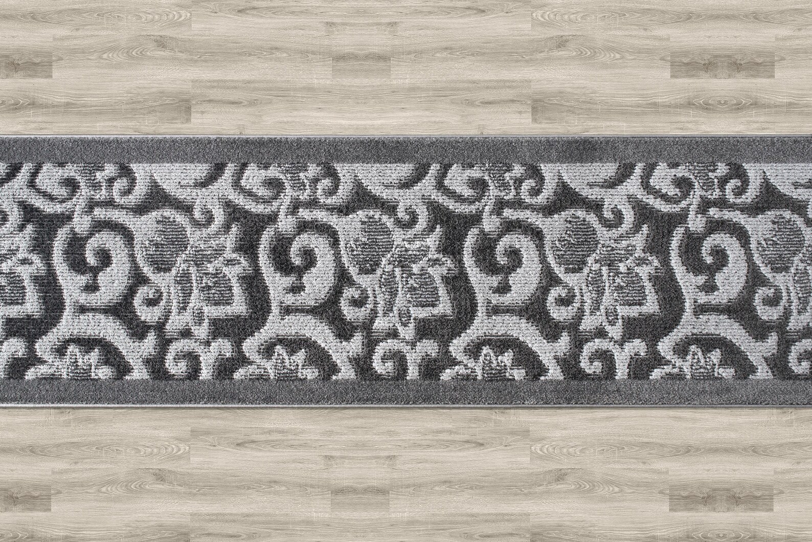 Non-slip, Gray, Washable Carpet Runner Rug With Rubber Backing, Custom ...