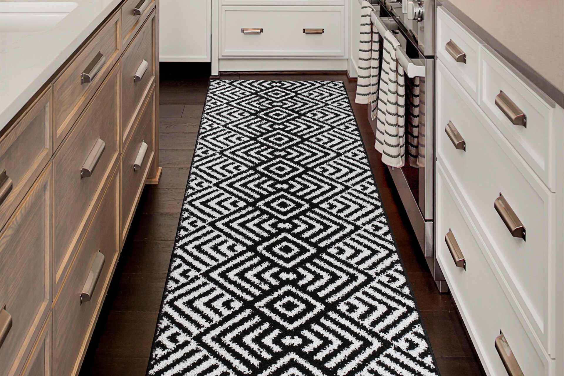 Custom Length Non-slip Washable Runner Rug for Bathroom - Etsy