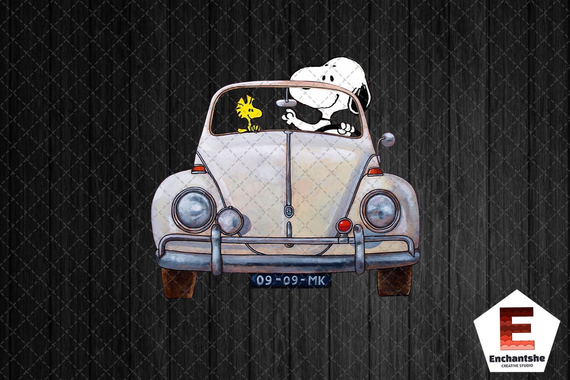 Snoopy Woodstock Driving Car Png Snoopy Ts Disney Etsy