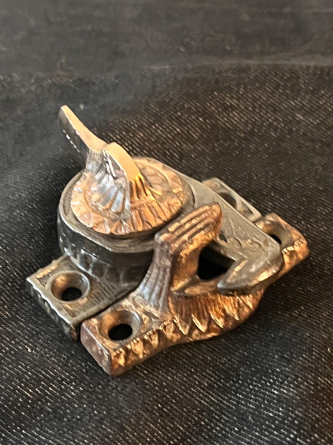Antique Vintage Cast Iron Bronze Victorian Eastlake Window Sill Latch ...