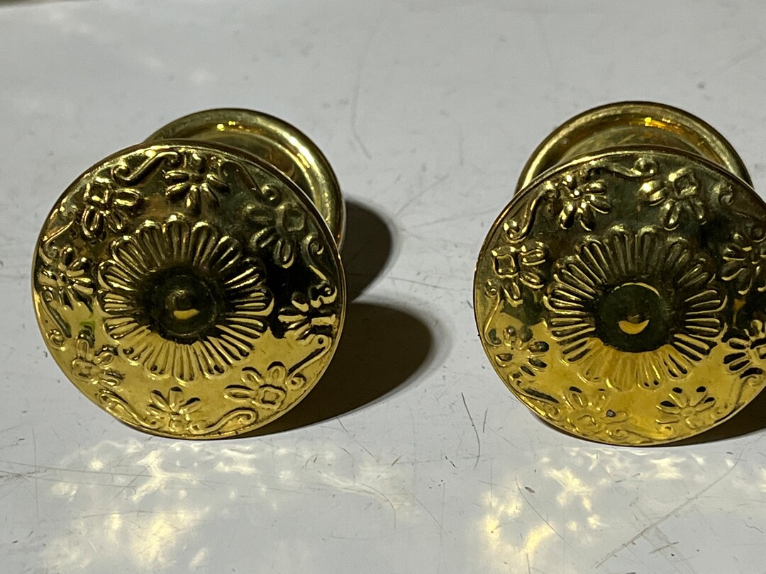 Antique Vintage Brass Large Big (nos) Furniture Knobs - Etsy