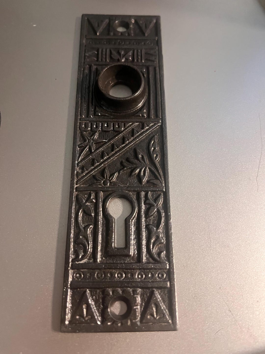 Antique Vintage Cast Iron Victorian Eastlake Doorknob Keyhole Lock ...