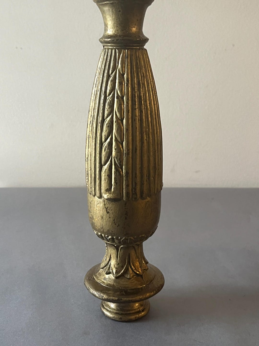 Antique Vintage Heavy Cast Metal 9 3/4" High Lamp Neck Spacer Light ...