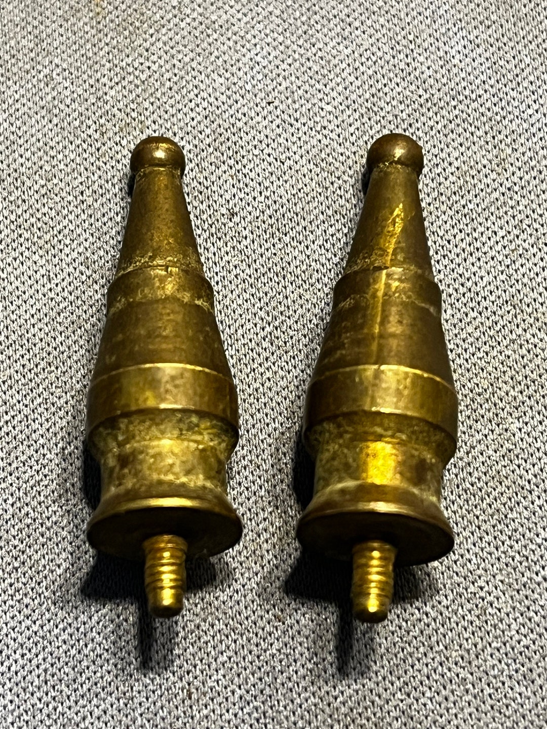 Antique Vintage Brass Tiny Lamp Clock Finials - Etsy