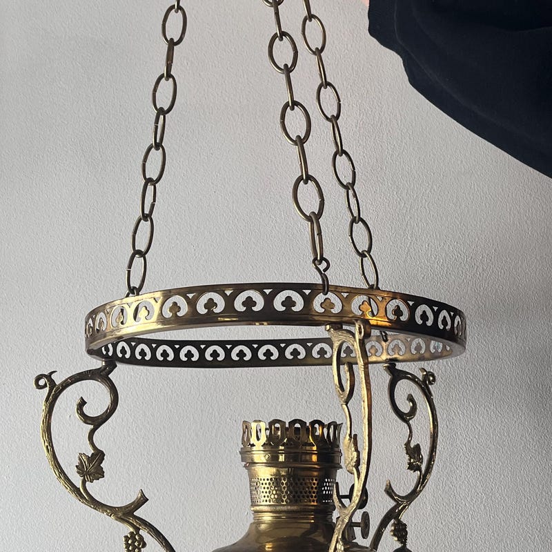 Antique Oil Ceiling Lamps - Etsy