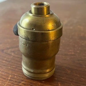 Antique Vintage Circle F Turn Knob Lamp Socket Light Part Lamp Socket ...
