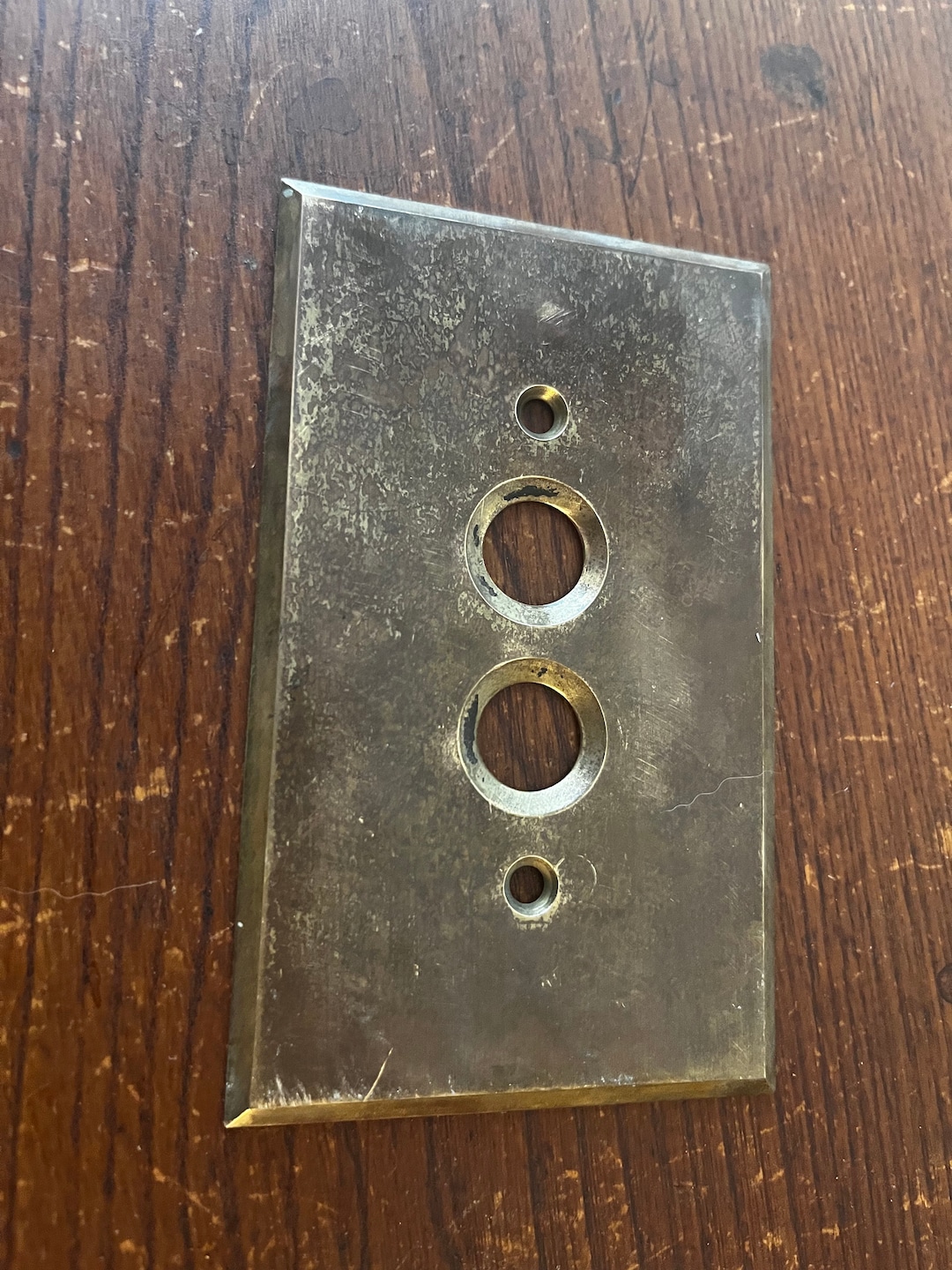 Antique Vintage Brass Push Button Light Switch Plate - Etsy