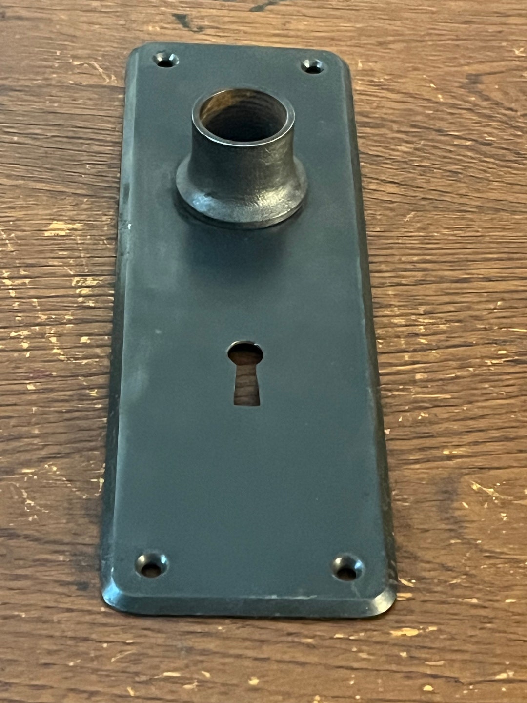 Antique Vintage Bronze Door Knob Key Hole Lock 7" Back Plate - Etsy