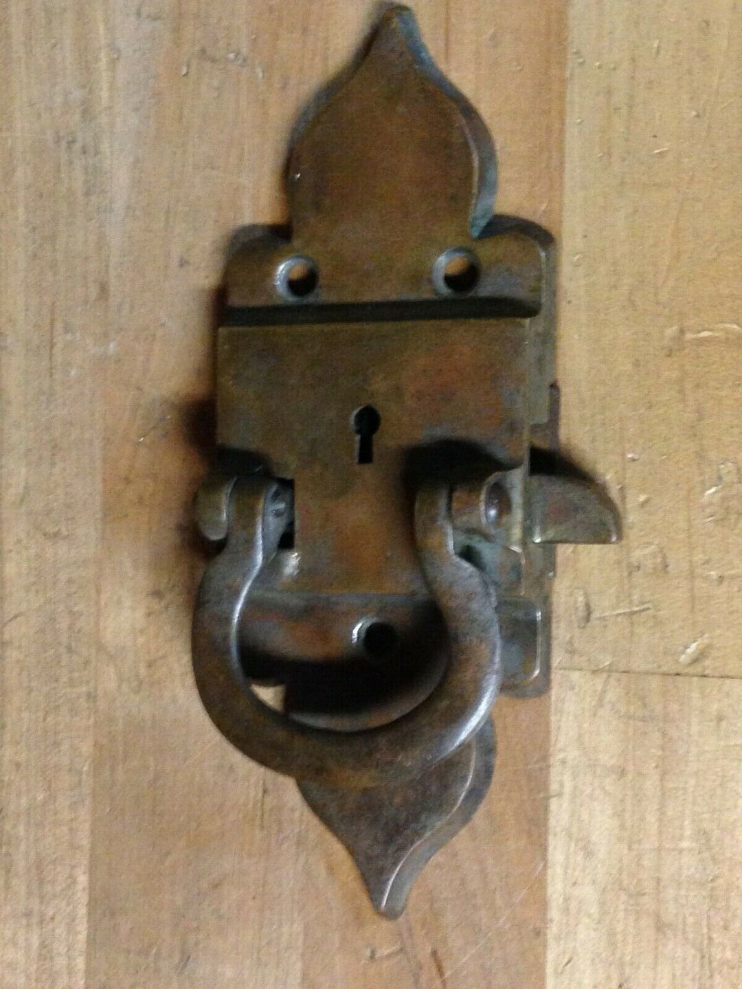 ANTIQUE VINTAGE BRASS 1897 Fancy Ice Box Door Lock Key Hole Part - Etsy