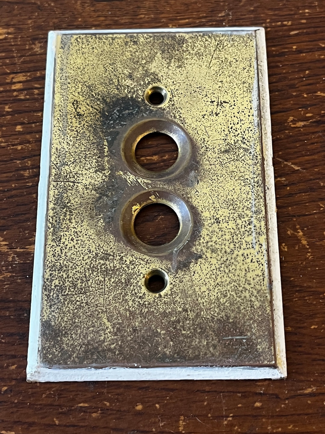 Antique Vintage Brass Push Button Light Switch Plate - Etsy