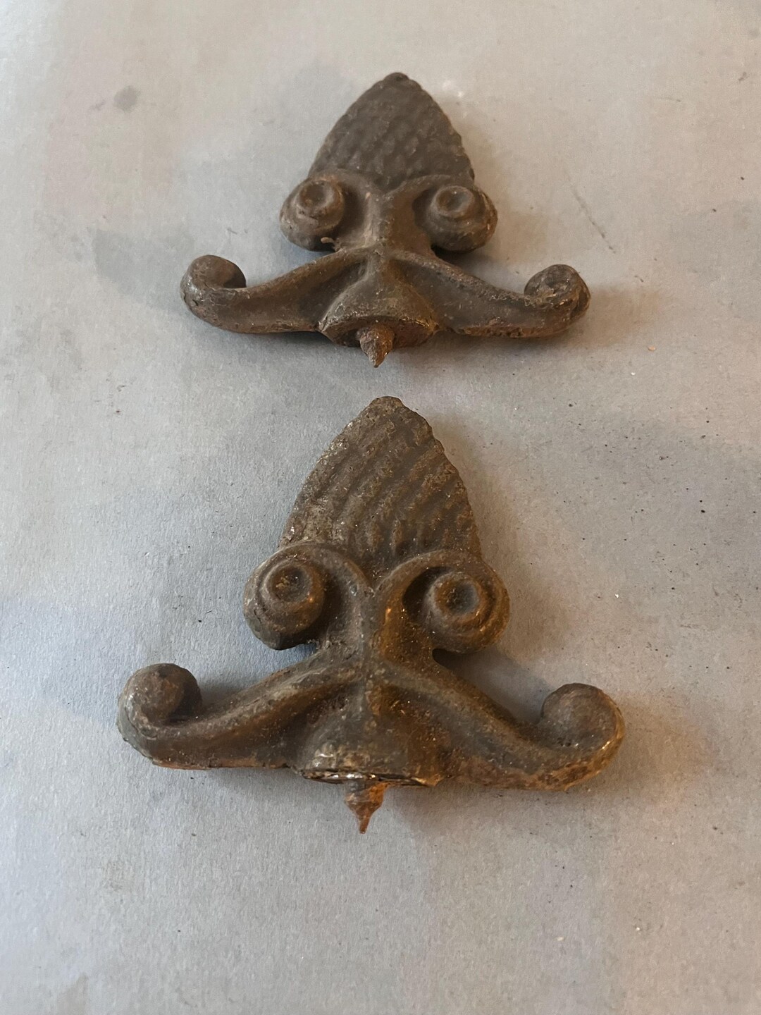 Antique Vintage Lot of 2 Cast Iron Acorn Finials Parts - Etsy