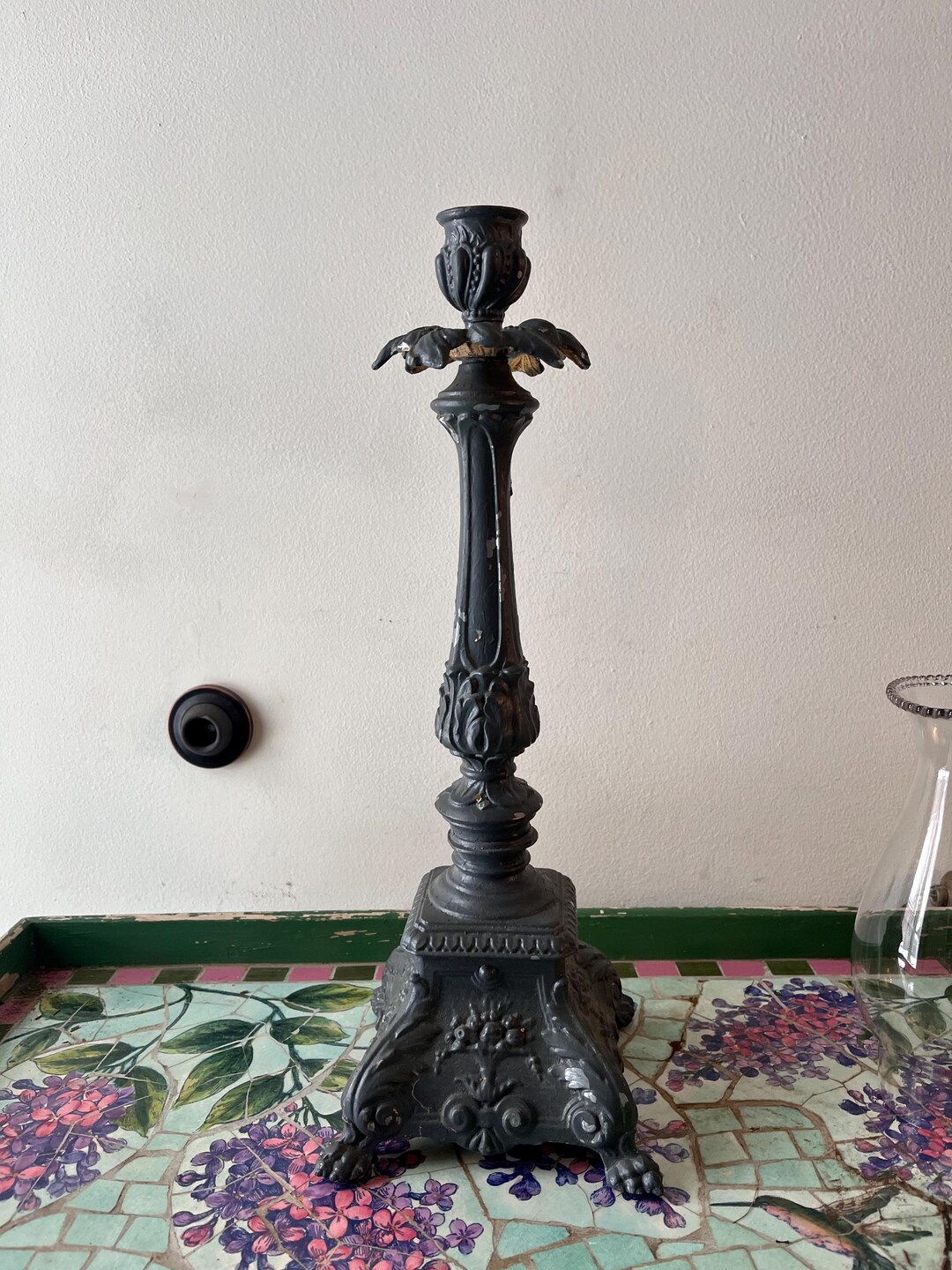 Antique Vintage Heavy Cast Metal 15 1/2" Lamp Base Light Part - Etsy