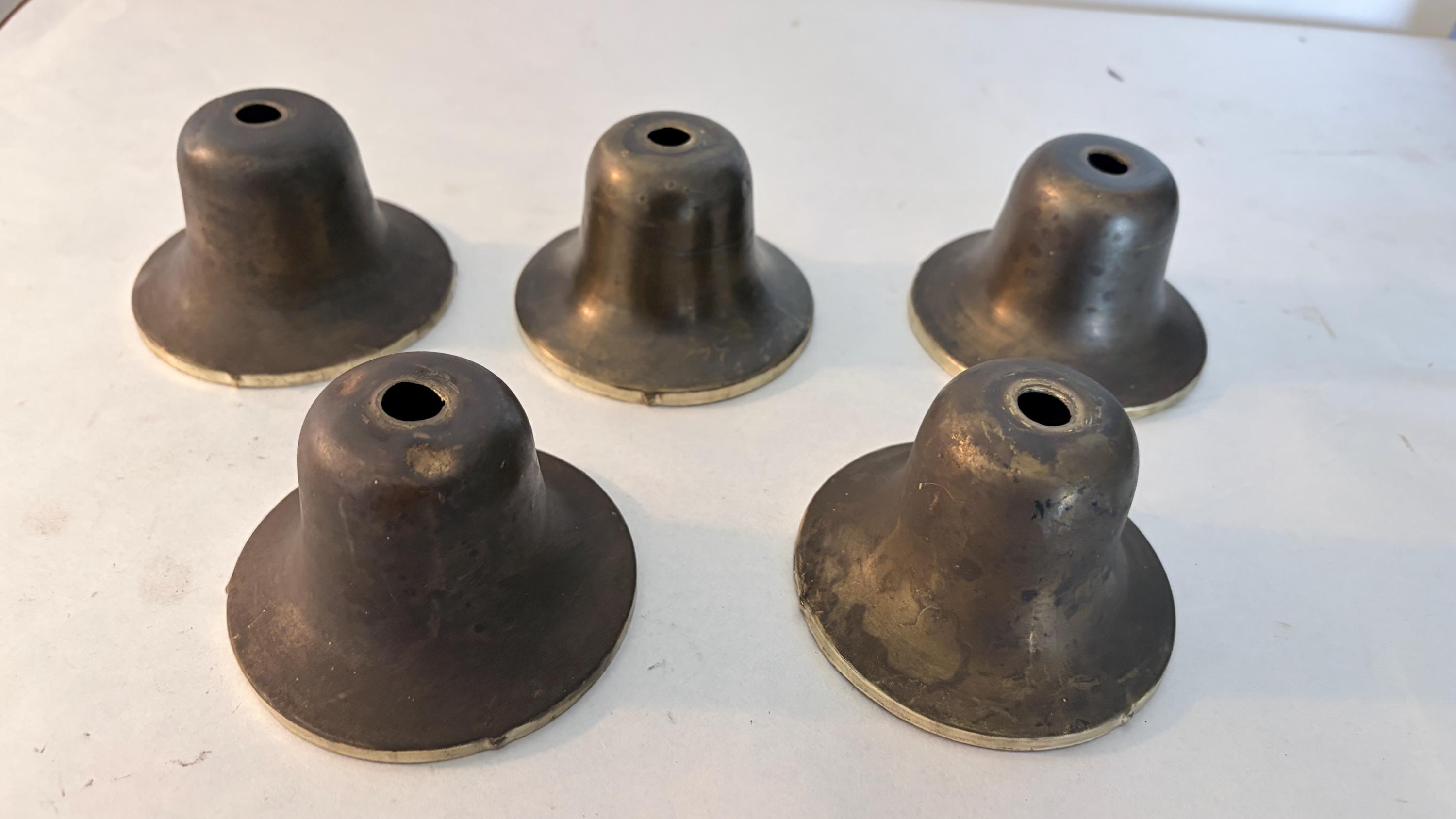 Antique Vintage Brass Light Socket Covers Bobeche Shade Fitters Lamp ...