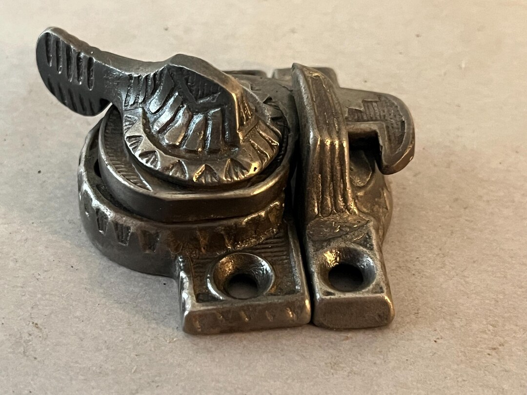 Antique Vintage Cast Iron Victorian Eagle Claw Window Sash Latch Lock ...