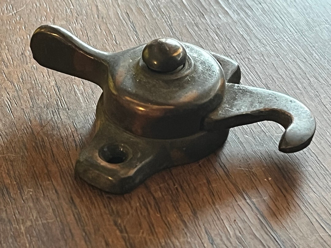 Antique Vintage Brass 1872 Victorian Eastlake Window Sash Lock Latch ...