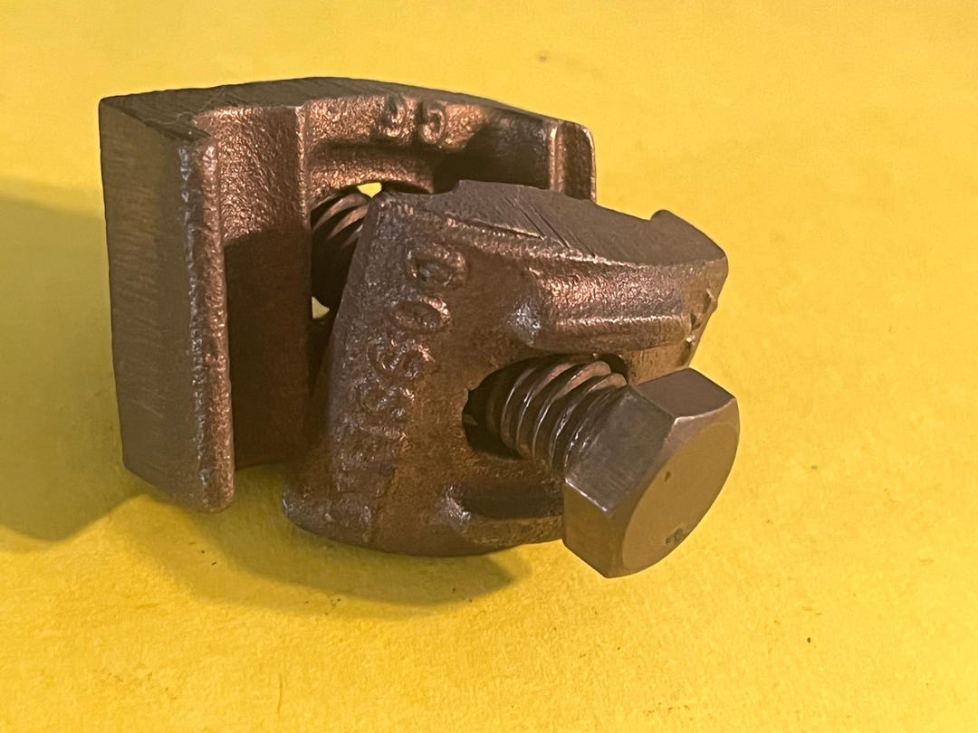 Antique Vintage Bronze Dossert Electrical Grounded Rebar Clamp 4-2/0 ...