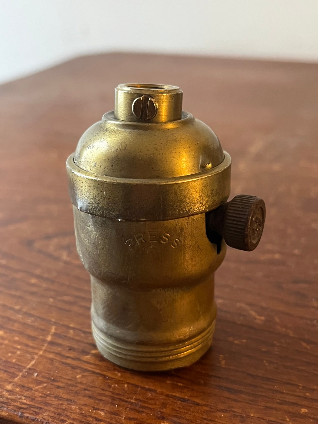 Antique Vintage Circle F Turn Knob Lamp Socket Light Part Lamp Socket ...