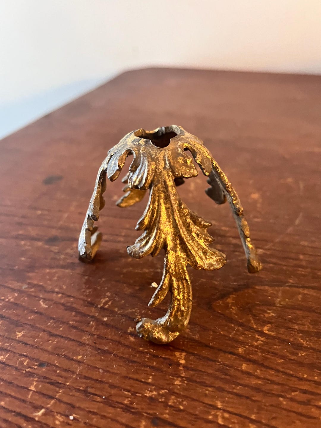 Antique Vintage Brass Leaf Lamp Spacer Light Part - Etsy