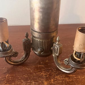 Antique Vintage Art Deco Mogul Floor Lamp Socket Cluster Shade Holder ...