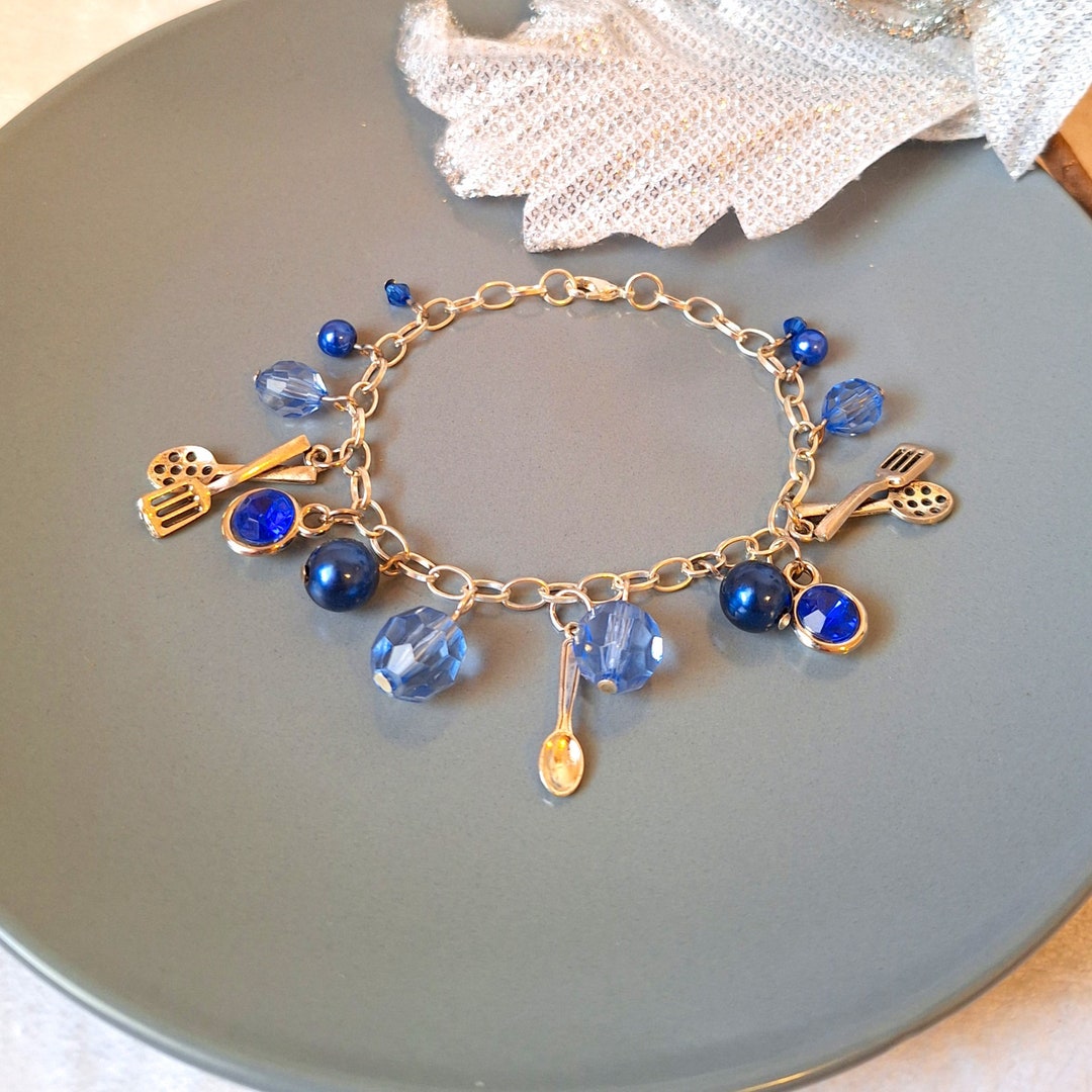 Charm Bracelet Gift for Cook Cluster Bracelet Gift for Her, Cooking ...