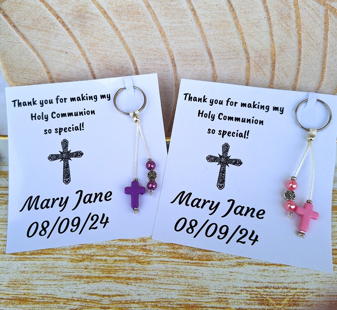 50 Custom Holy Communion Cross Favors Personalized First Communion ...