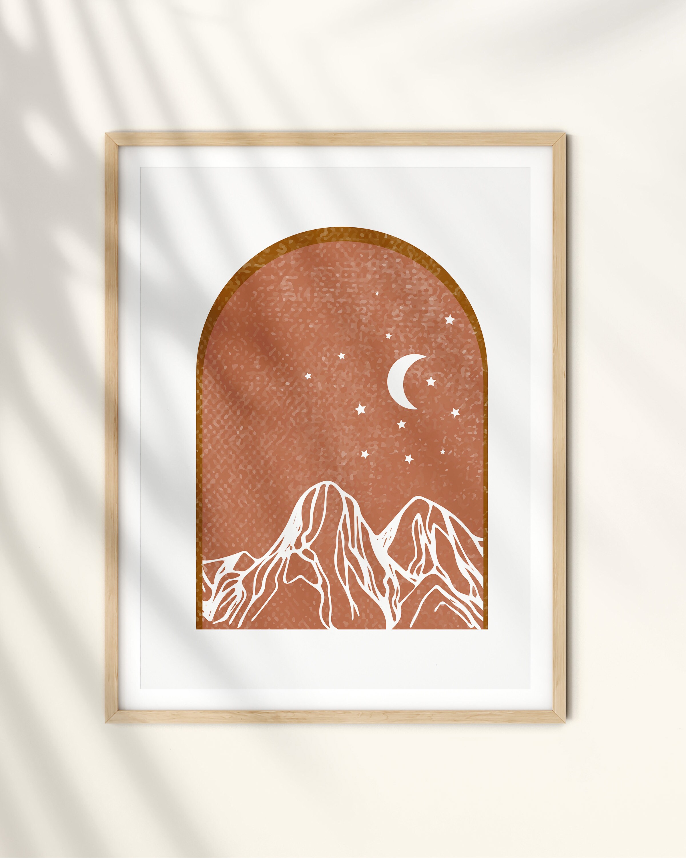 Boho Decor Bedroom Moon Print Moon and Stars Boho Print - Etsy Canada