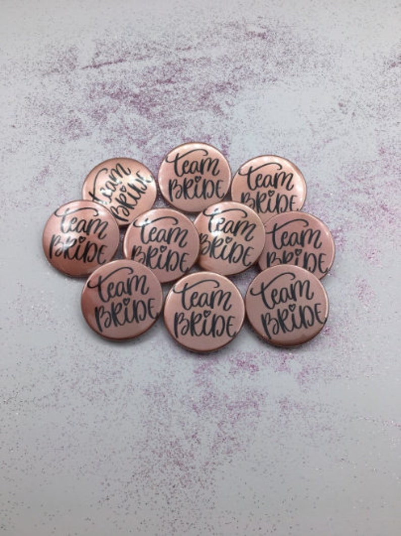ROSE GOLD Hen Party Badges. Team Bride Badges 38mm.. Hen Do | Etsy UK