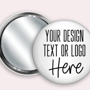 Custom Pocket Mirror, Personalised Mirror, Design Your Own Mirror, Logo ...