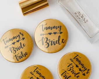 ROSE GOLD Hen Party Badges. Team Bride Badges 38mm.. Hen Do | Etsy UK
