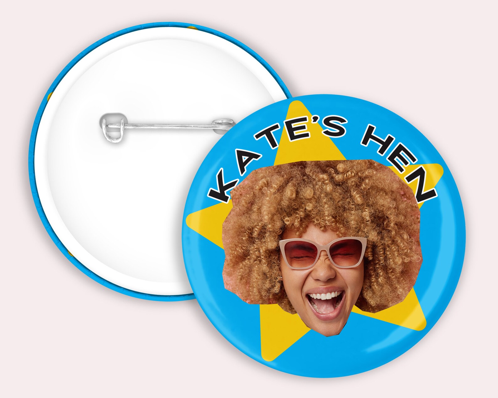 Personalised Hen Party Badges. Photo Badges 58mm Hen Do - Etsy