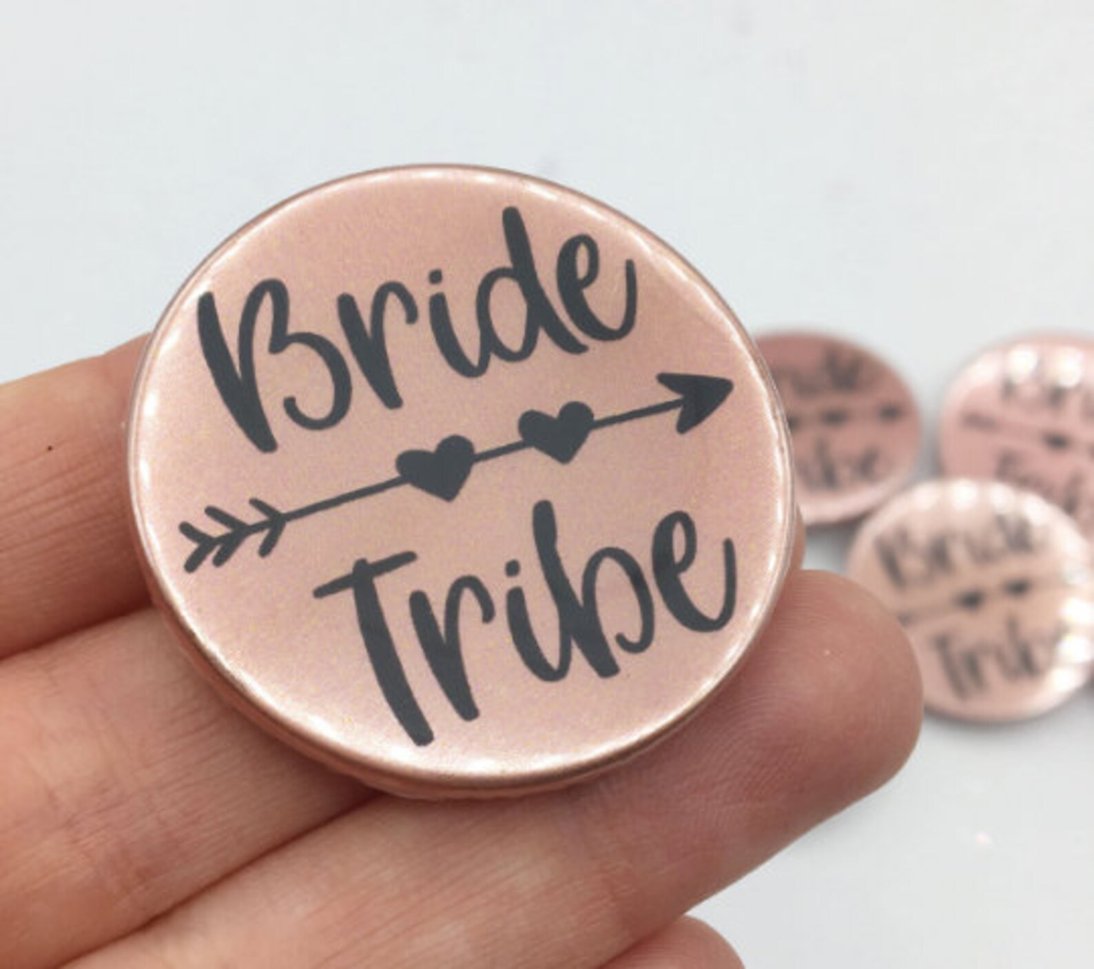 ROSE GOLD Hen Party Badges. Bride Tribe Badges 38mm.. Hen Do | Etsy
