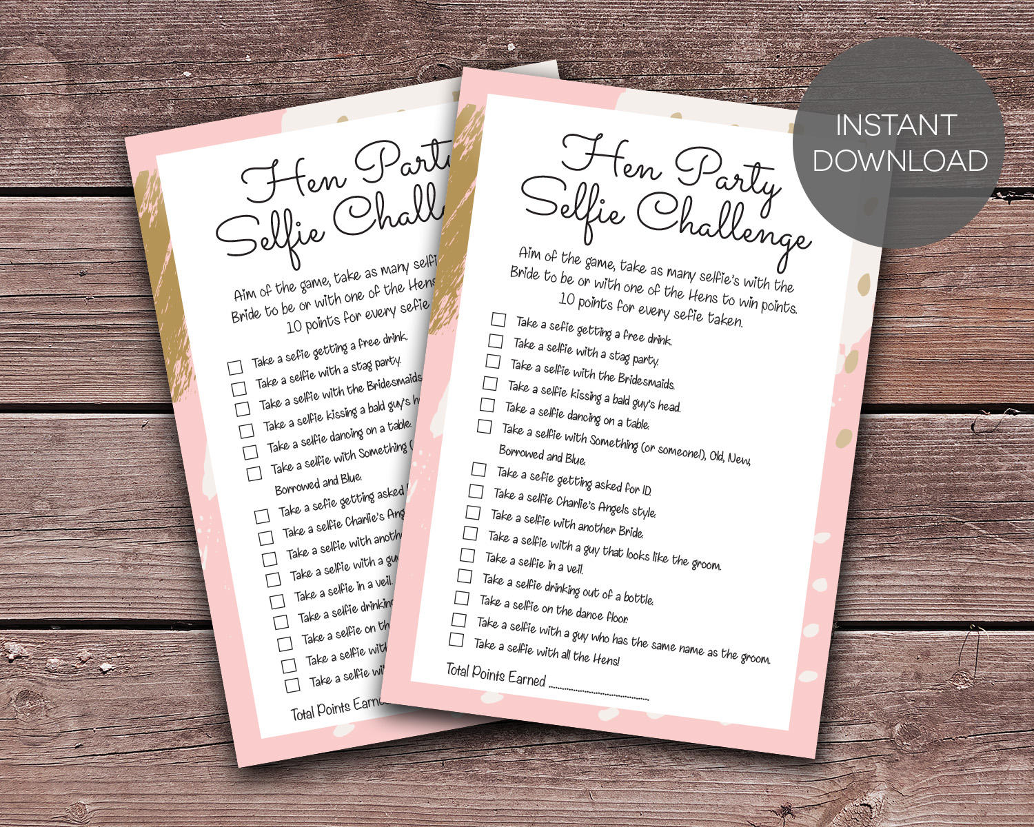 Hen Party Games Hen Party Selfie photo Challenge Hen Party Etsy UK