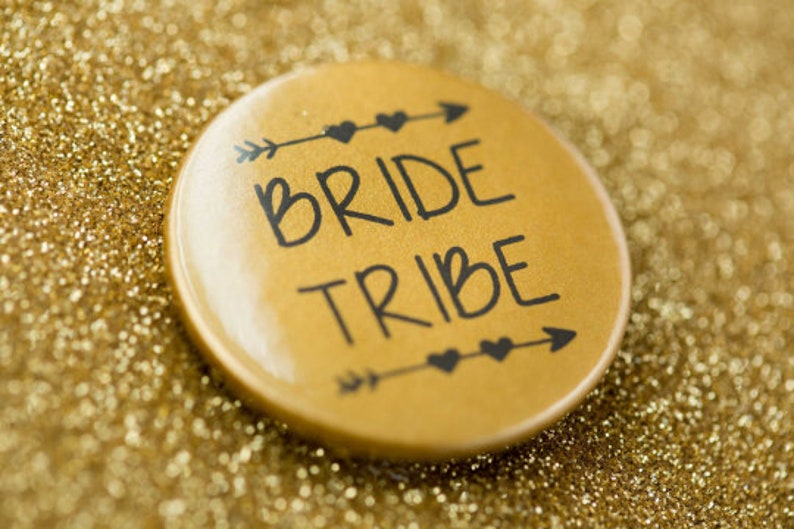 GOLD Hen Party Badges. Bride Tribe Badges 38mm.. Hen Do Badge. - Etsy