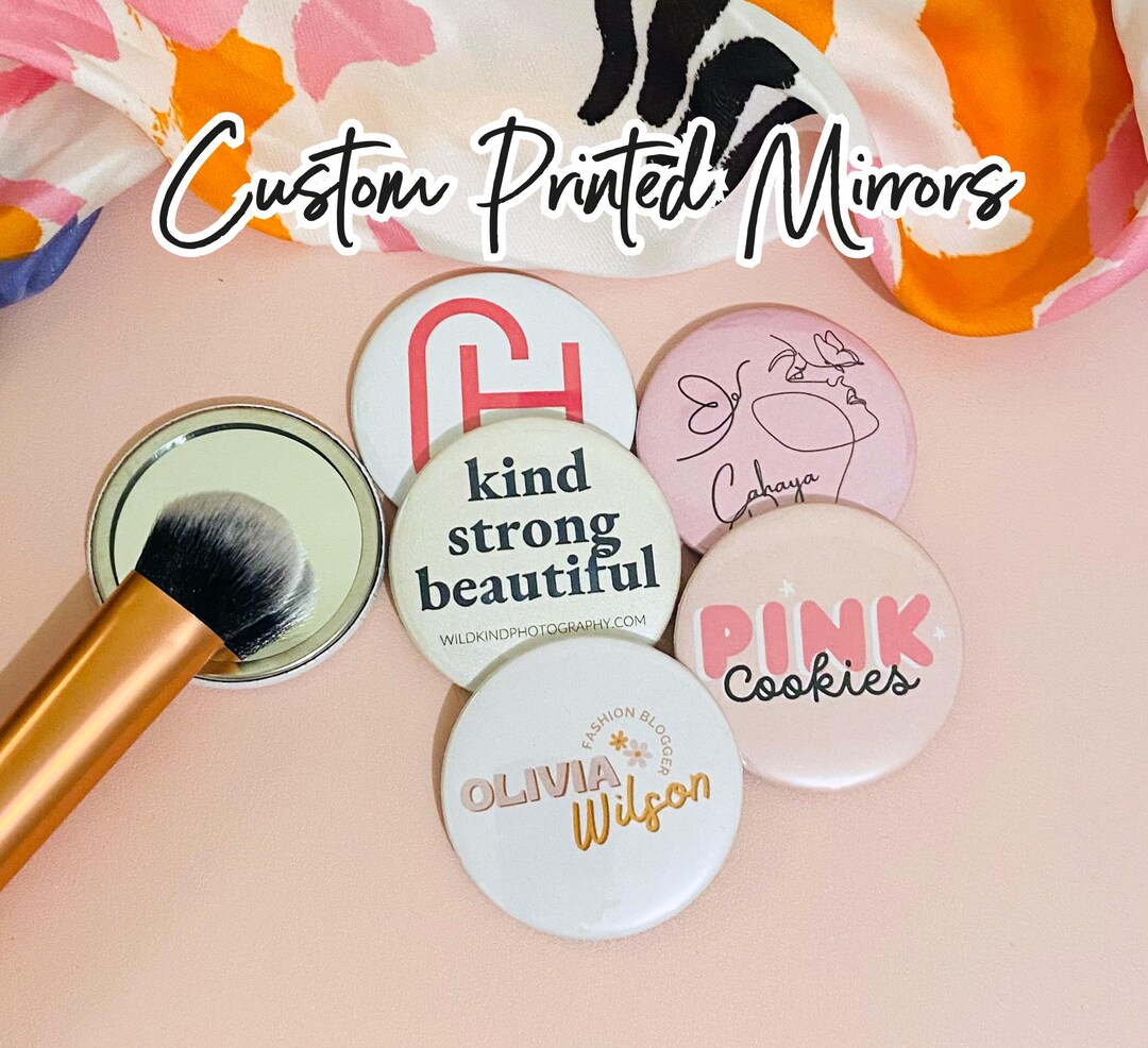 Custom Pocket Mirror, Personalised Mirror, Design Your Own Mirror, Logo ...