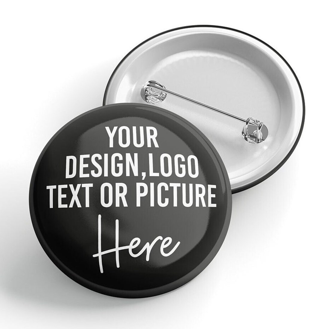 Custom Badges Personalised Badge Design Your Own Badge Logo - Etsy UK