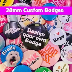 Custom 38mm Badge: Design Your Own Personalized Button - Etsy UK