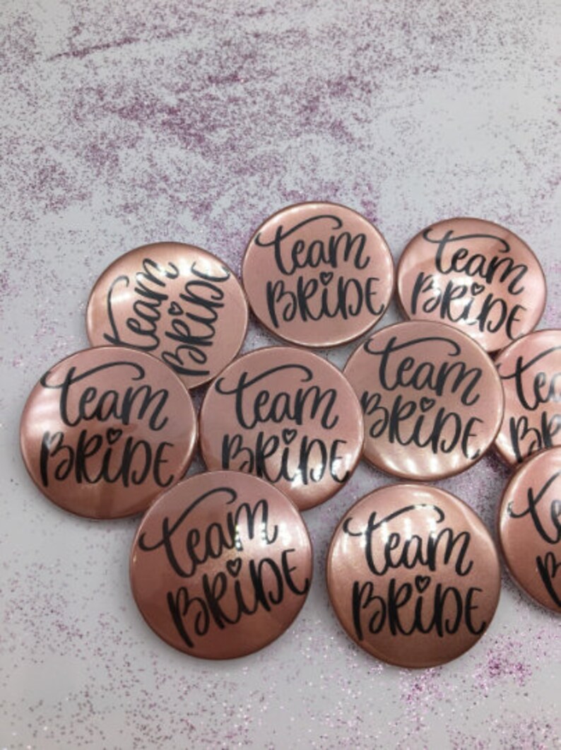 ROSE GOLD Hen Party Badges. Team Bride Badges 38mm.. Hen Do | Etsy UK