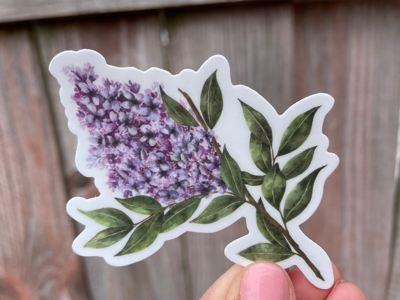 Lilac Sticker, Purple Flowers - Etsy