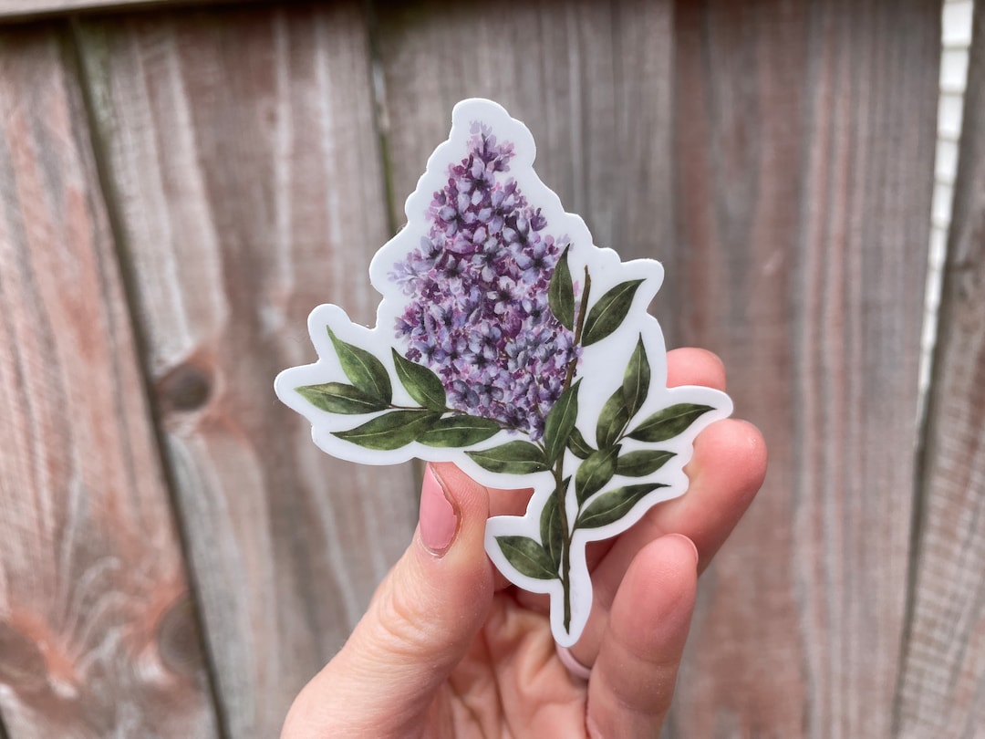 Lilac Sticker, Purple Flowers - Etsy