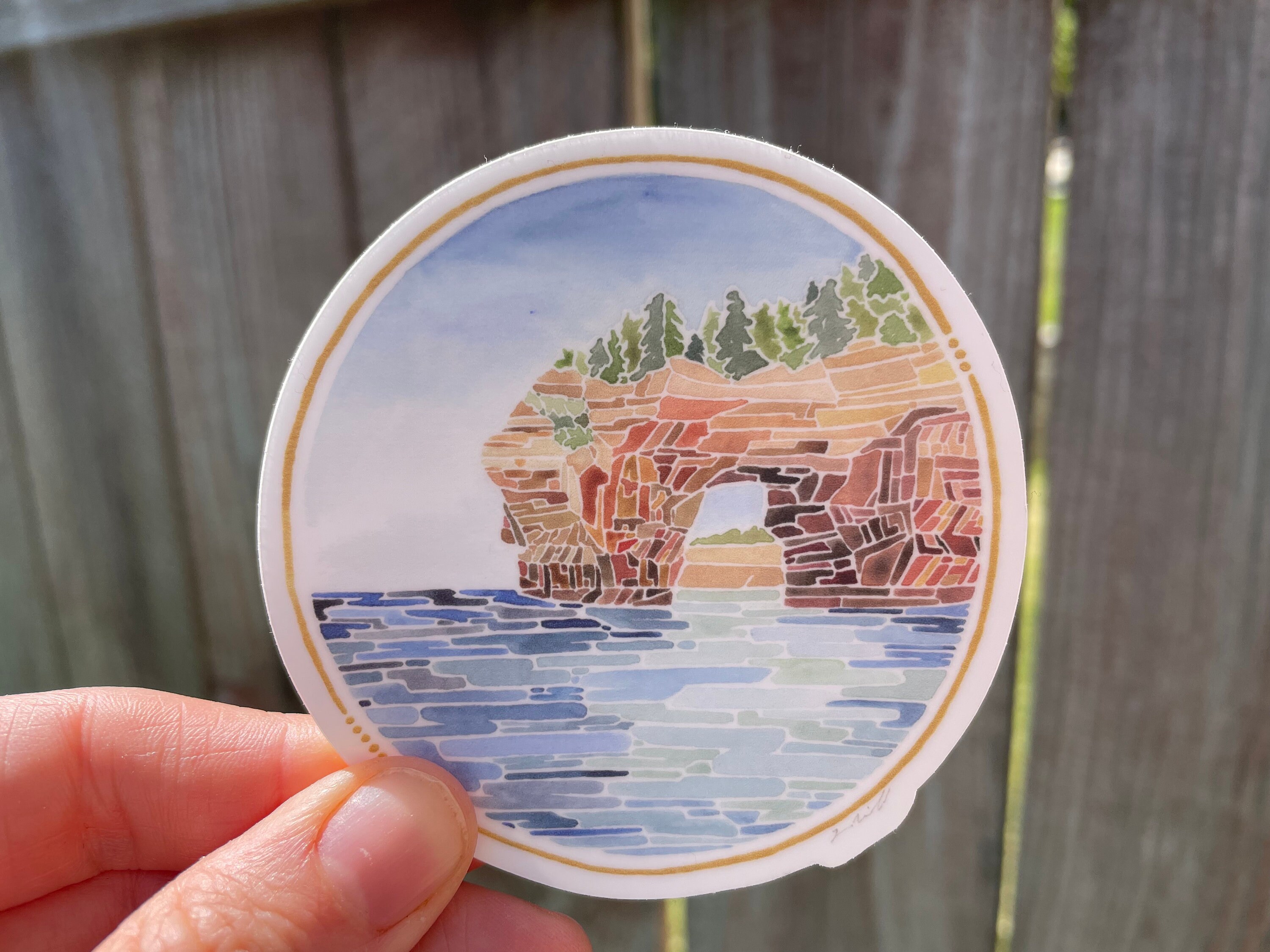 Pictured Rocks Michigan Sticker - Etsy