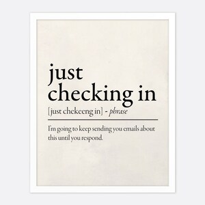 Just Checking In | Etsy