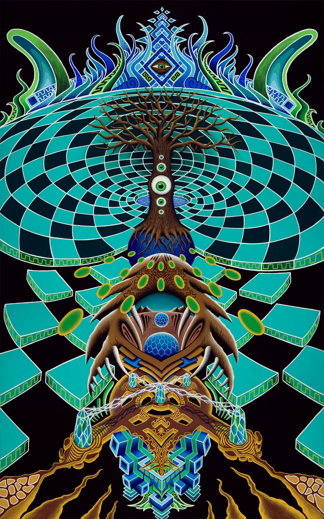 Electric Evolution Original Visionary Art Painting by Cole Hazard - Etsy