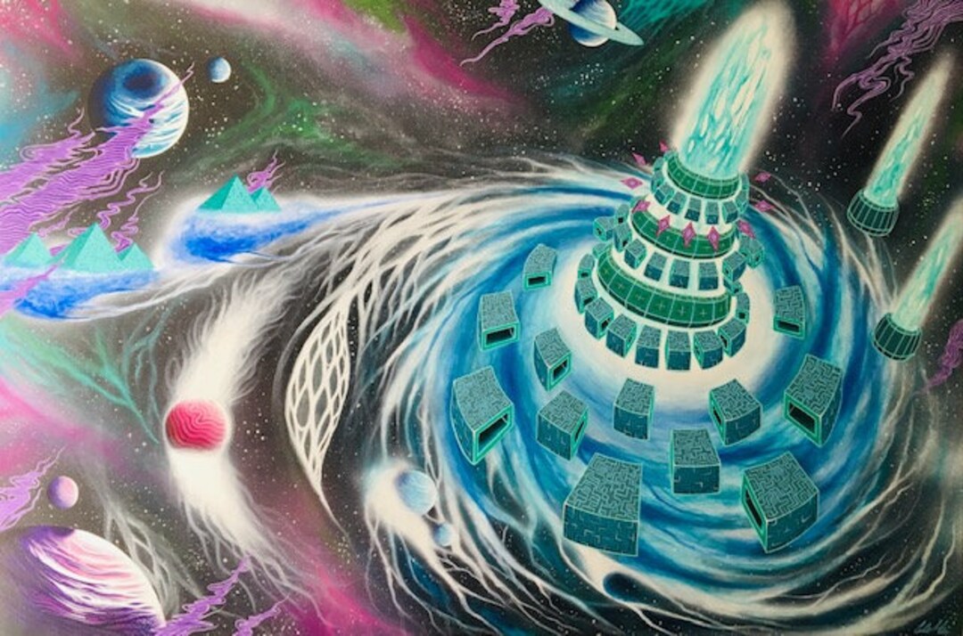 Cosmic Ocean Original Painting by Cole Hazard - Etsy