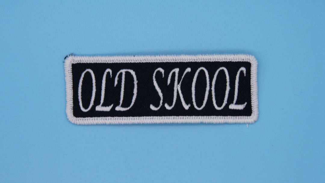 Old Skool Sew Iron On Hook or Hook & Loop Embroidered Patch - Etsy